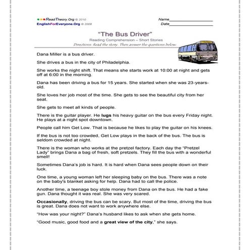 The bus driver | PDF