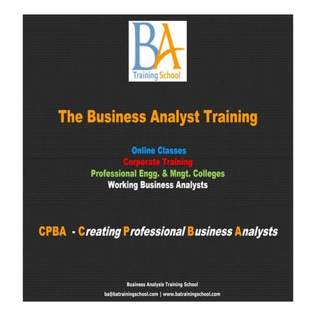 The Business Analyst Training | PDF