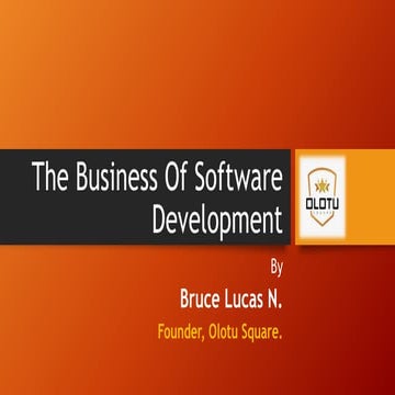 The Business Of Software Development | PPT