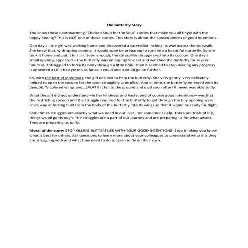 The Butterfly Story | DOC