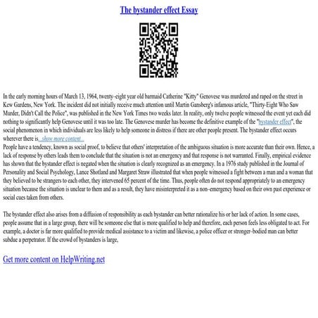 The bystander effect | PPT