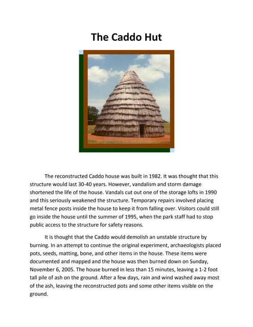 Caddo Culture Day | PDF