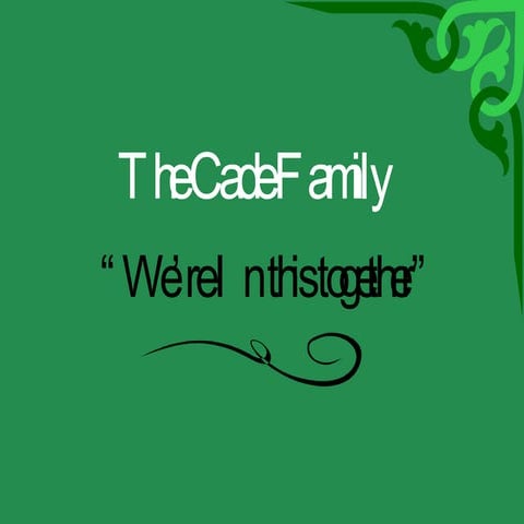 The Cade Family Reunion 2009 | PPT