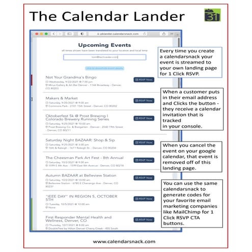 The Calendar Landing Page | PDF