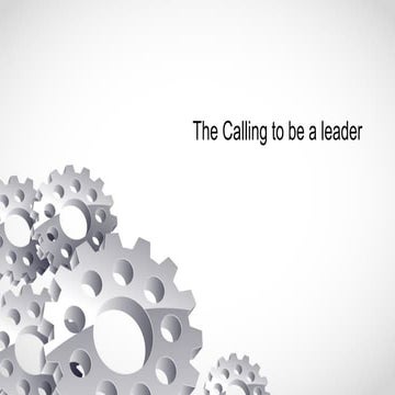 "The Calling to Be a Leader: Embracing God’s Plan and Obeying His Voice ...