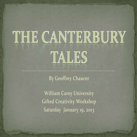 The Canterbury Tales | PPTX