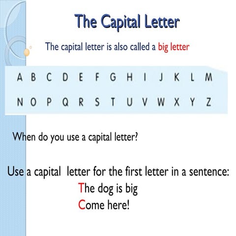 The capital letter | PPT
