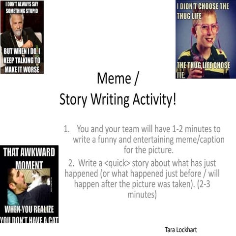 The Meme / Caption Game | PPTX