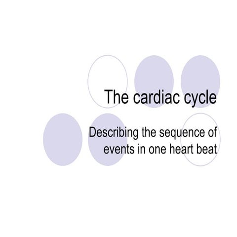The cardiac cycle | PPT