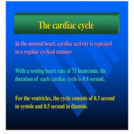 The Cardiac Cycle | PDF