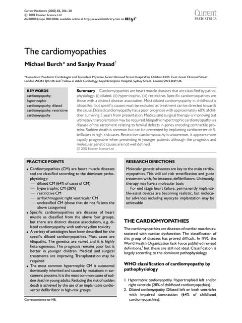 Cardiomyopathy | PPT | Heart and Cardiovascular Diseases | Diseases and ...