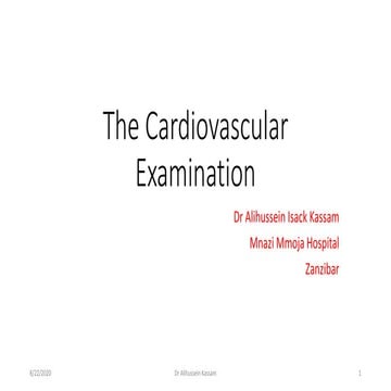 The cardiovascular examination by dr alihussein | PPTX