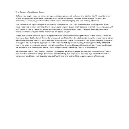 Famous female opera singers today | PPTX