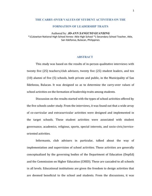 Youth formation and the student government | PPT