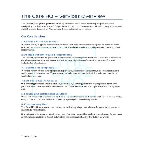 Discover the services for online courses and training | DOCX