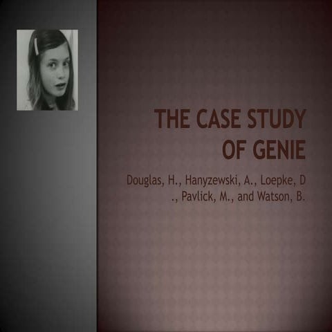 The Case Study Of Genie | PPTX