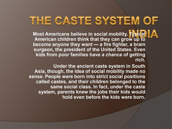 The Caste System Of Ancient India | PPT
