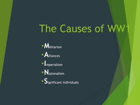 Causes of ww1 | PPT