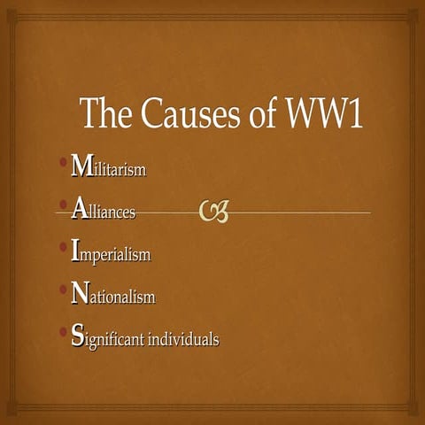 1 the main causes of wwi slideshare version