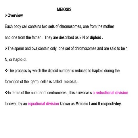 The Cell cycle-Meiosis.pptx | Infertility | Reproductive Health