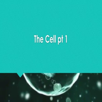Cell and cell organelles | PPTX