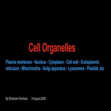 Cell Organelles Notes | PPT