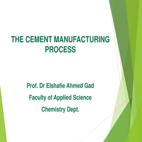 Cement manufacturing process | PPTX