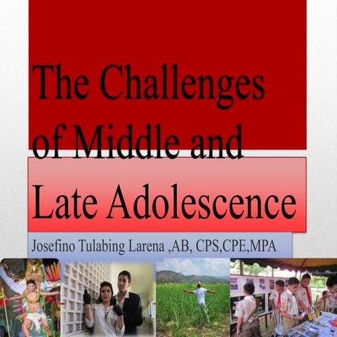 The Challenges Of Middle And Late Adolescence Ppt