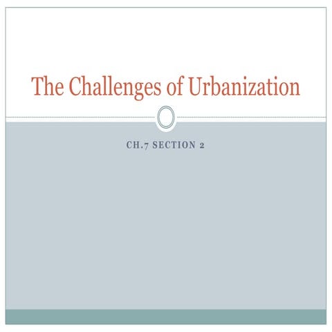 The challenges of urbanization | PPTX