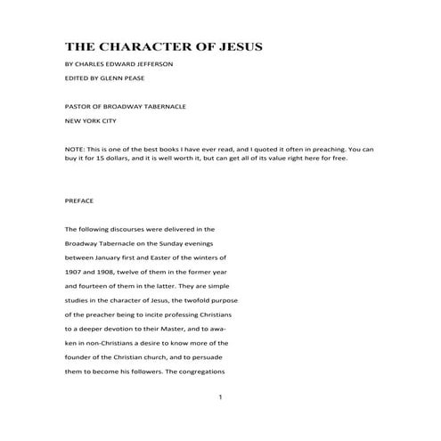 The character of jesus | PDF | Christianity | Religion & Spirituality