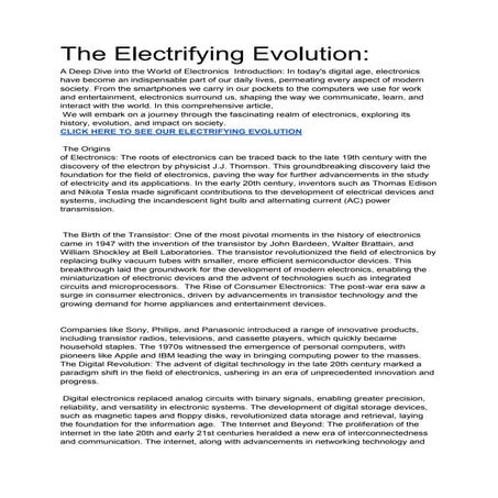 Evolution of electronics | PPT