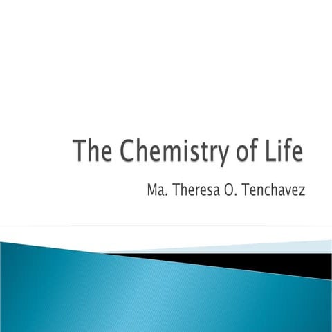 The chemistry of life | PPT
