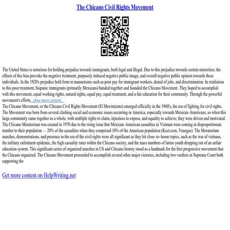 The Chicano Civil Rights Movement | PDF