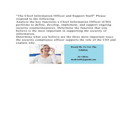 The Chief Information Officer and Support Staff Please respond to .docx