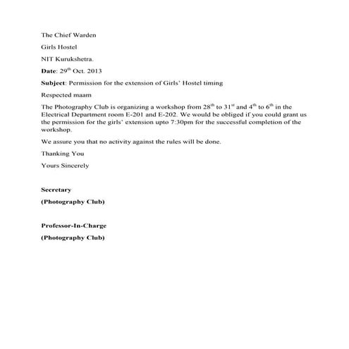 The chief warden | DOCX