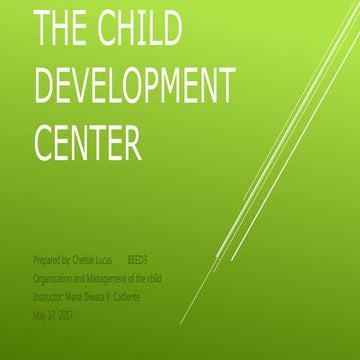 The Child Development Center | PPTX