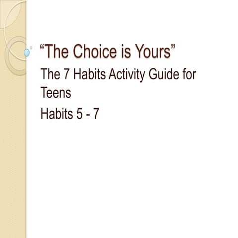 The choice is yours | PPTX