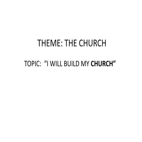 The church 1 ppt | PPTX
