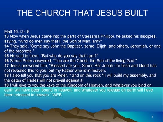 The Church Jesus Built revised | PPT