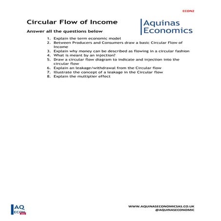 The circular flow of income | PDF