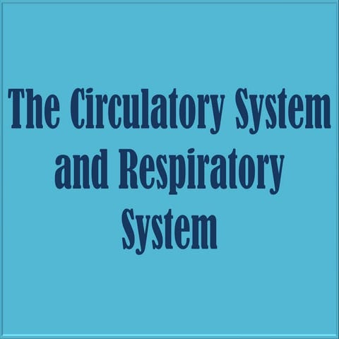 Circulatory and Respiratory Systems | PPTX