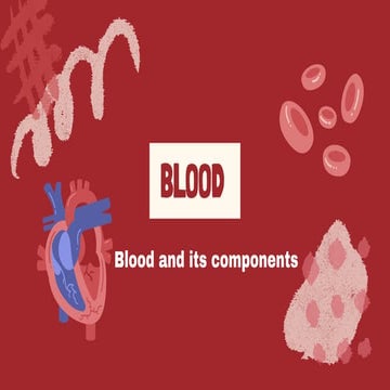 Blood Composiotion Blood Physiology | PPTX