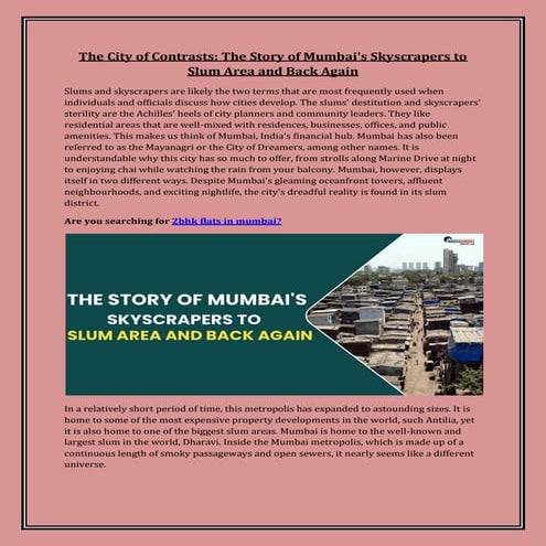 The City of Contrasts- The Story of Mumbai's Skyscrapers to Slum Area and Back Again.pdf