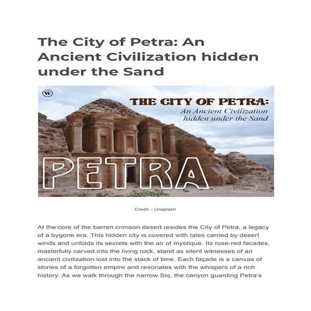The City of Petra_ An Ancient Civilization hidden under the Sand.pdf ...