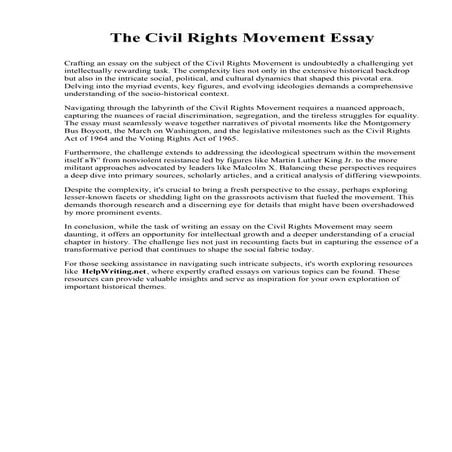 The Civil Rights Movement Essay.pdf