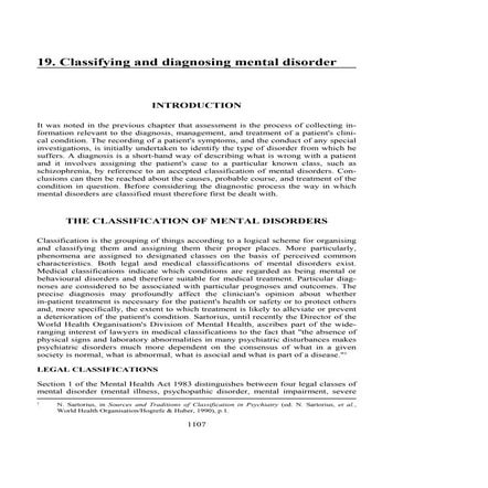 The classification of mental disorders | PDF