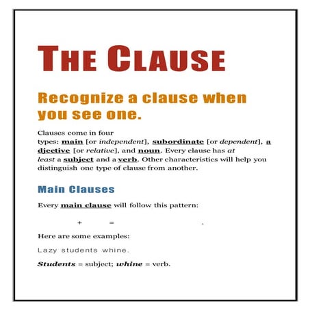 The clause | PDF