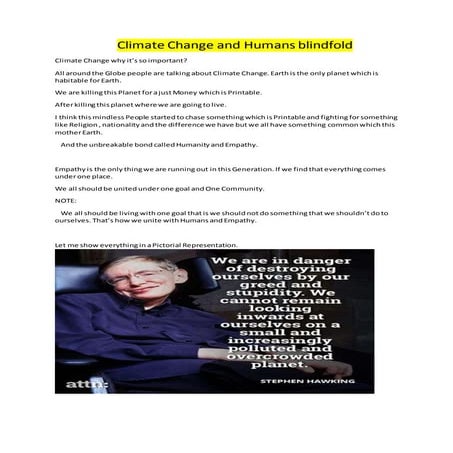 The climate change and the sick system | DOCX