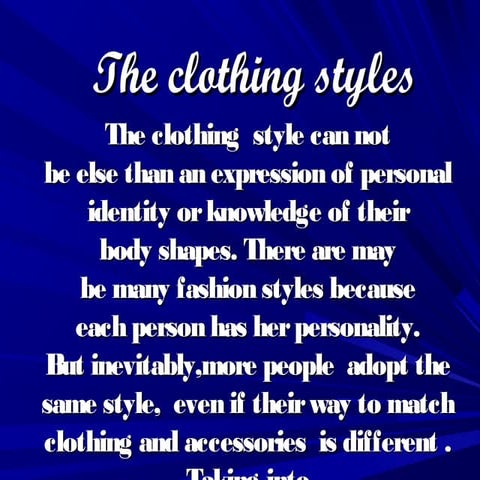 The clothing styles | PPT