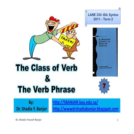 The class of verb & verb phrases, presentation 7 | PDF